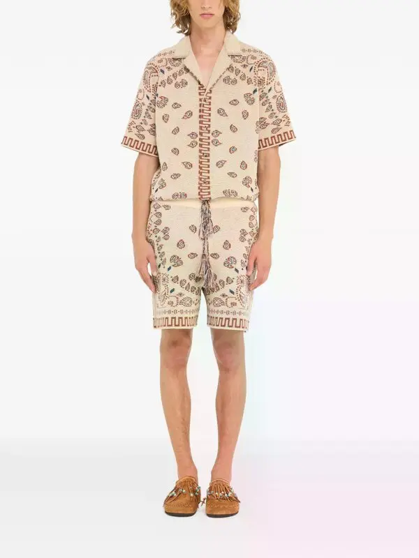 Alanui Cotton Bermuda Shorts - Neutrals