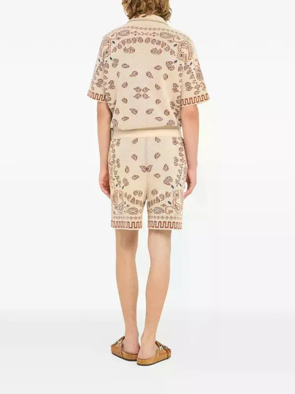 Alanui Cotton Bermuda Shorts - Neutrals