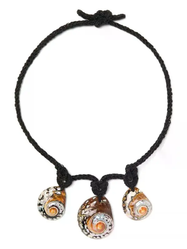 Alanui The Sound Of The Sea Shell Necklace - Black