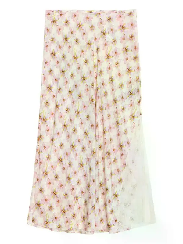 Zadig&Voltaire Jayla Floral-print Midi Skirt - Neutrals