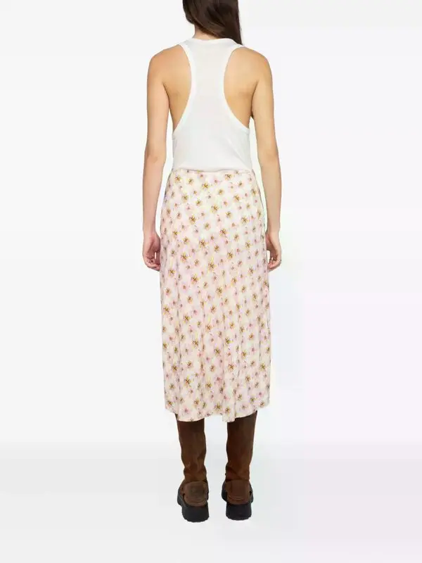 Zadig&Voltaire Jayla Floral-print Midi Skirt - Neutrals