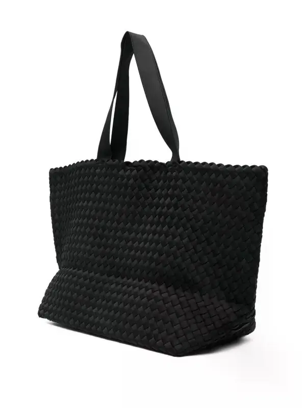 NAGHEDI Large Como Woven Tote Bag - Black