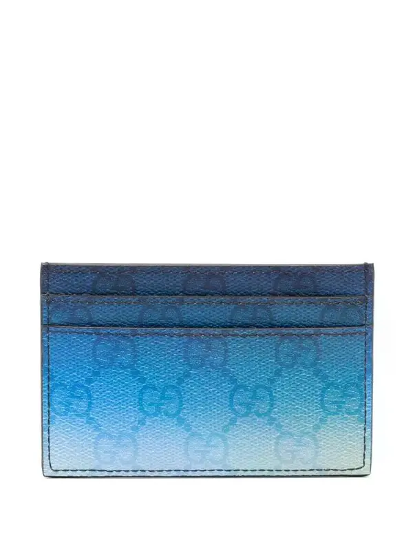 Gucci Ombré-finish Gg Cardholder - Blue