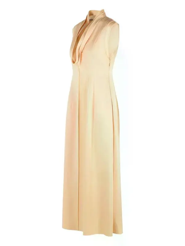 JIL SANDER Deep-neckline A-line Dress - Neutrals