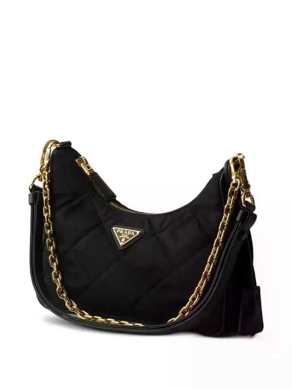 Prada Mini Re-edition Chain Shoulder Bag - Black