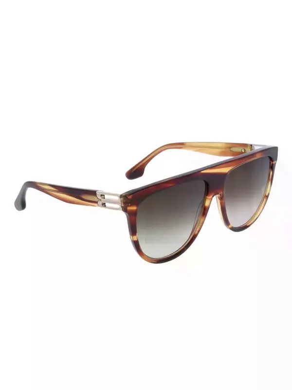 Victoria Beckham Striped Rectangle Sunglasses