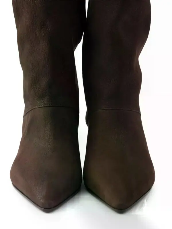 Prada 40mm Point-toe Leather Boots