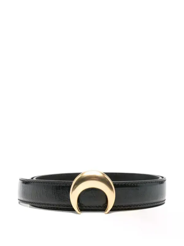 MARINE SERRE Crescent-moon Buckle Belt - Black