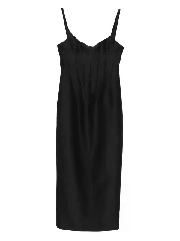 Khaite Lotte Midi Dress - Black