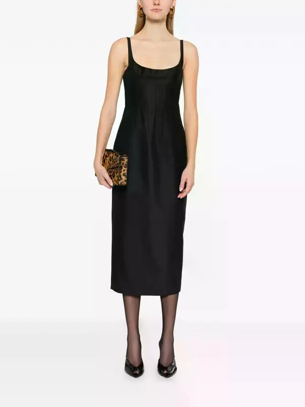 Khaite Lotte Midi Dress - Black