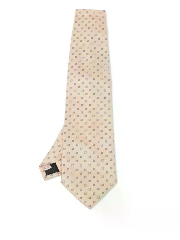 Brioni Polka-dot Neck Tie - Neutrals