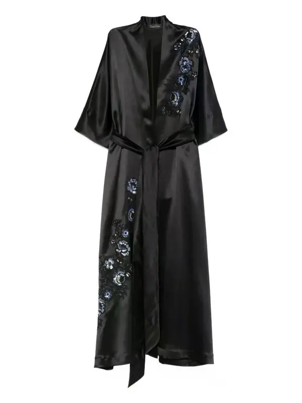 Carine Gilson Embroidered Robe - Black