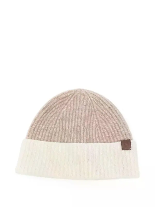 Eleventy Ribbed-knit Beanie - Neutrals