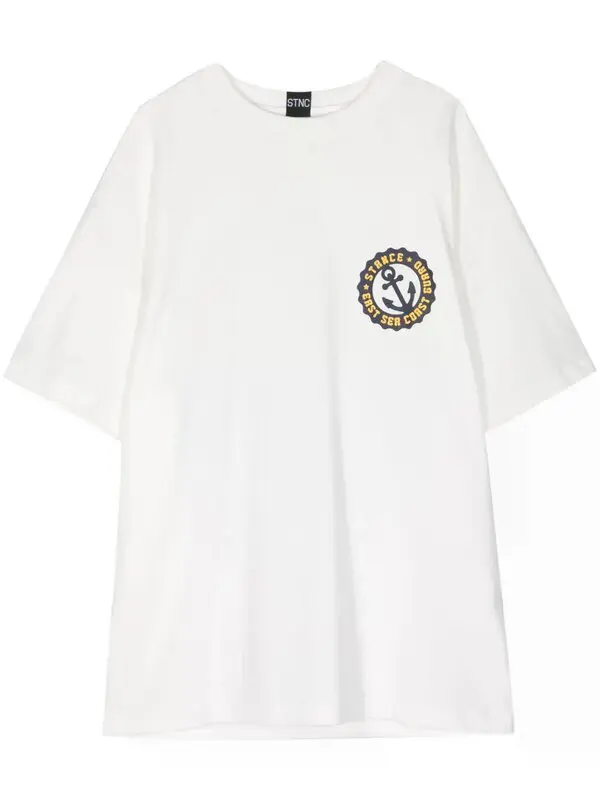 Stance Chest Logo-print Detail T-shirt - Neutrals