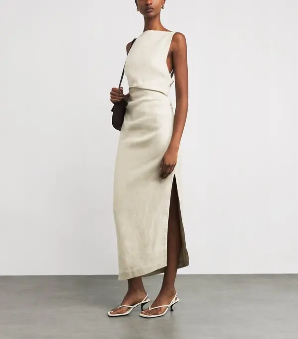 SIR. Raquel Linen Midi Dress