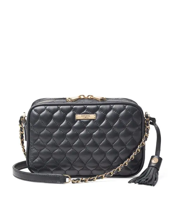 ASPINAL OF LONDON Leather Alice Camera Bag - Navy
