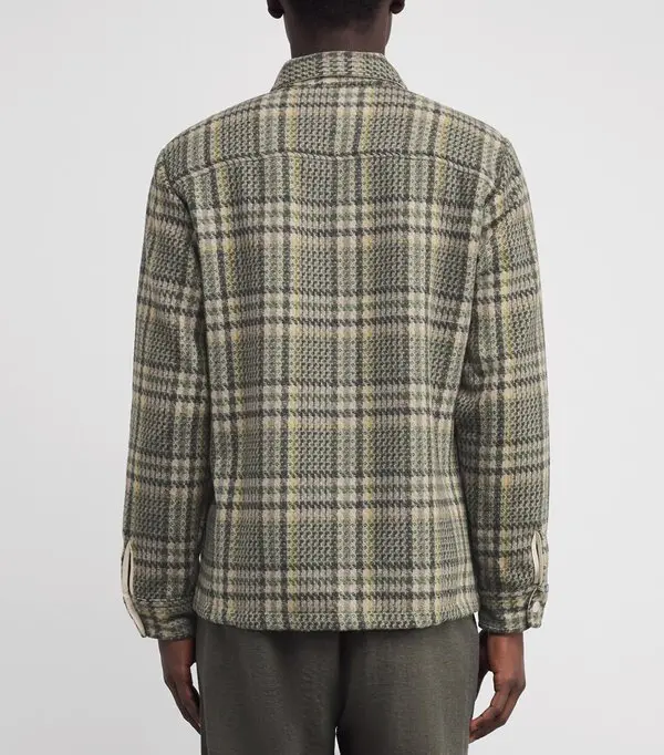 WAX LONDON Wool-blend Check Whiting Overshirt