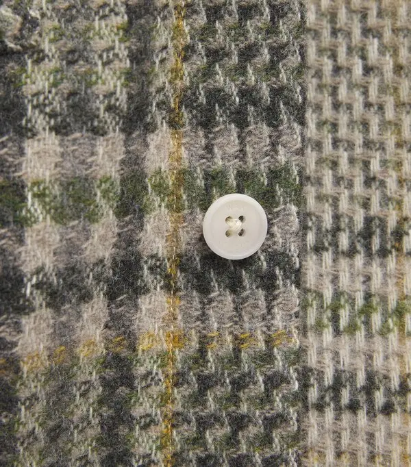 WAX LONDON Wool-blend Check Whiting Overshirt