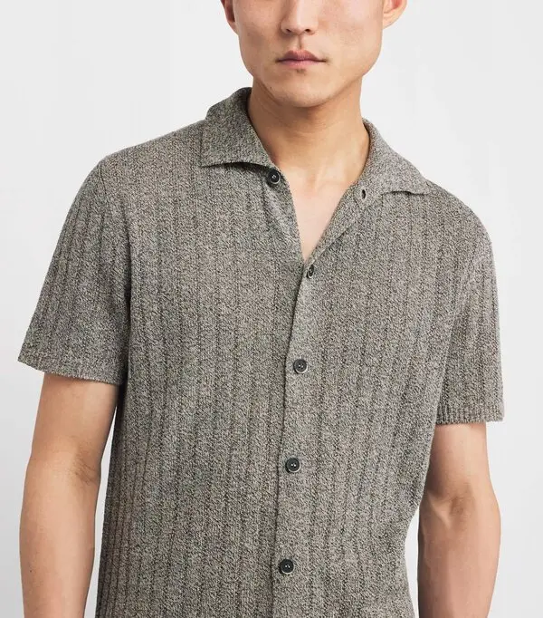 Barena Venezia Linen-cotton Knit Short-sleeve Shirt