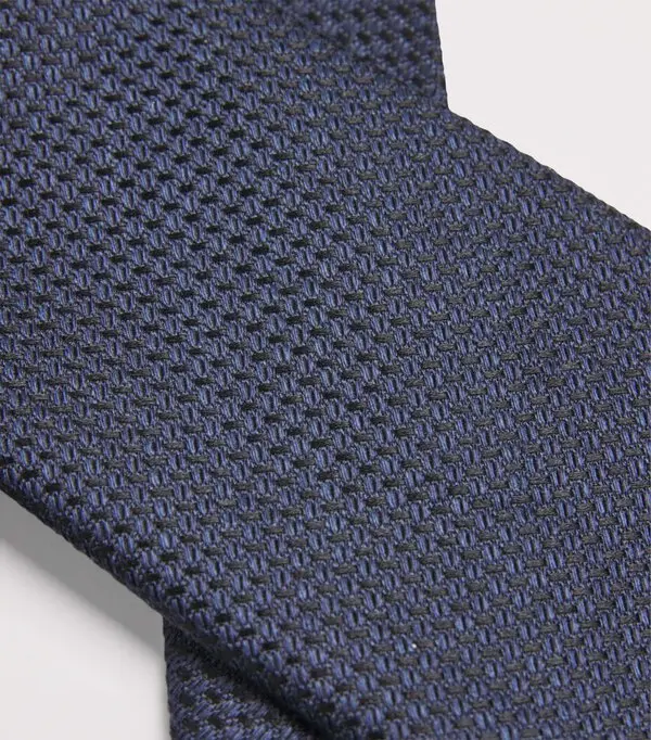 Canali Silk-linen Jacquard Neck Tie