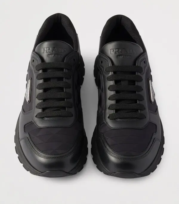 Prada Re-nylon And Leather Prax 2.0 Low-top Sneakers