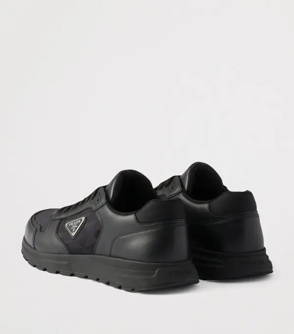 Prada Re-nylon And Leather Prax 2.0 Low-top Sneakers