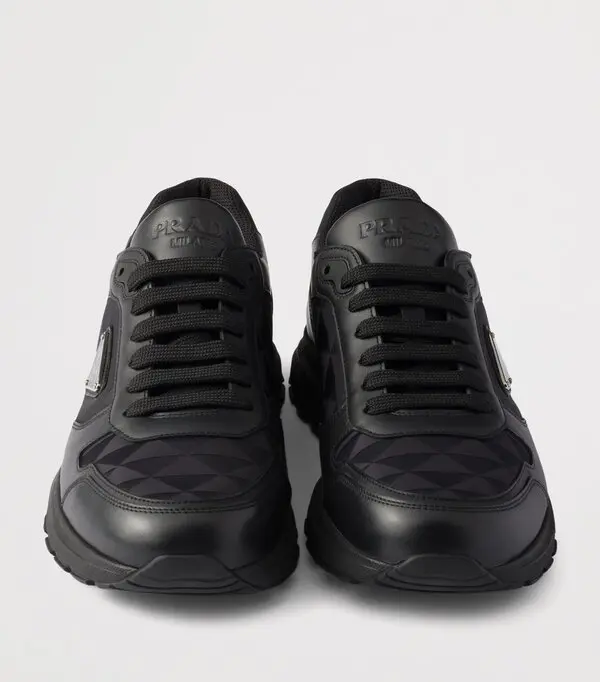 Prada Re-nylon And Leather Prax 2.0 Low-top Sneakers