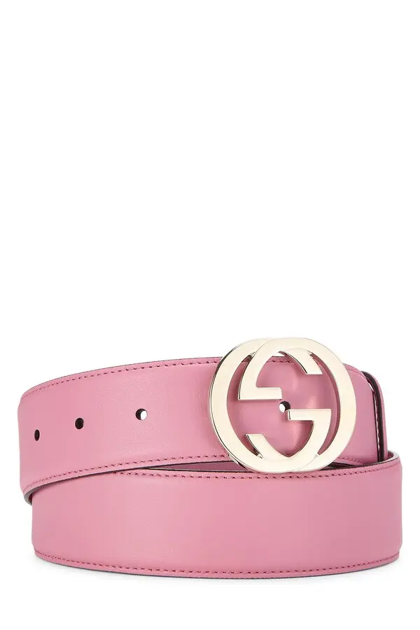 Gucci Interlocking Gg Belt - Pink