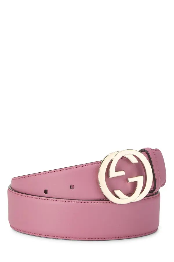 Gucci Interlocking Gg Belt - Pink