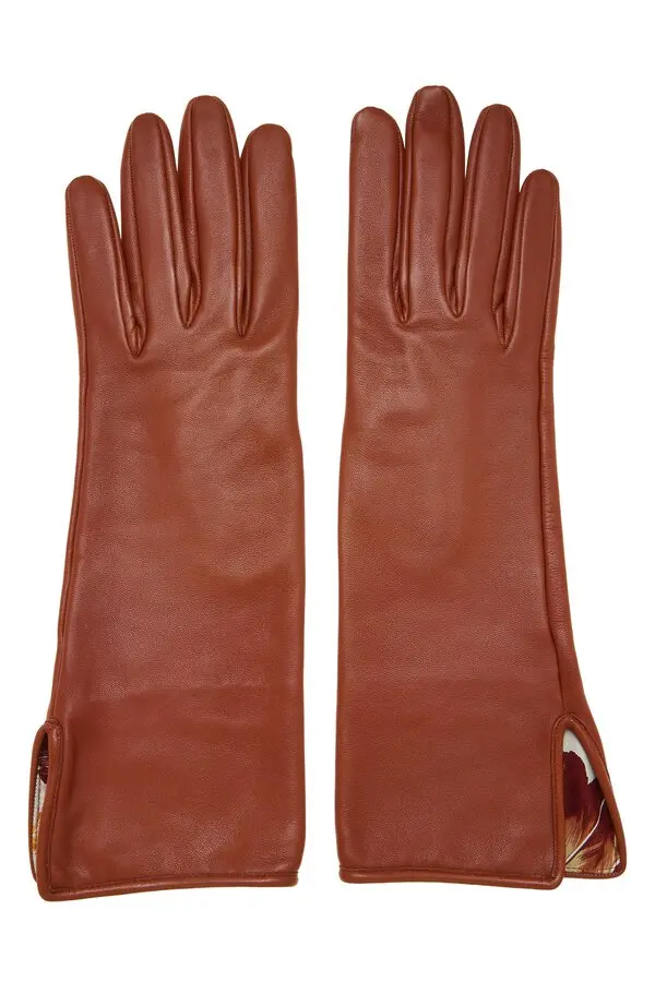 Hermès Lambskin Leather Gloves - Orange