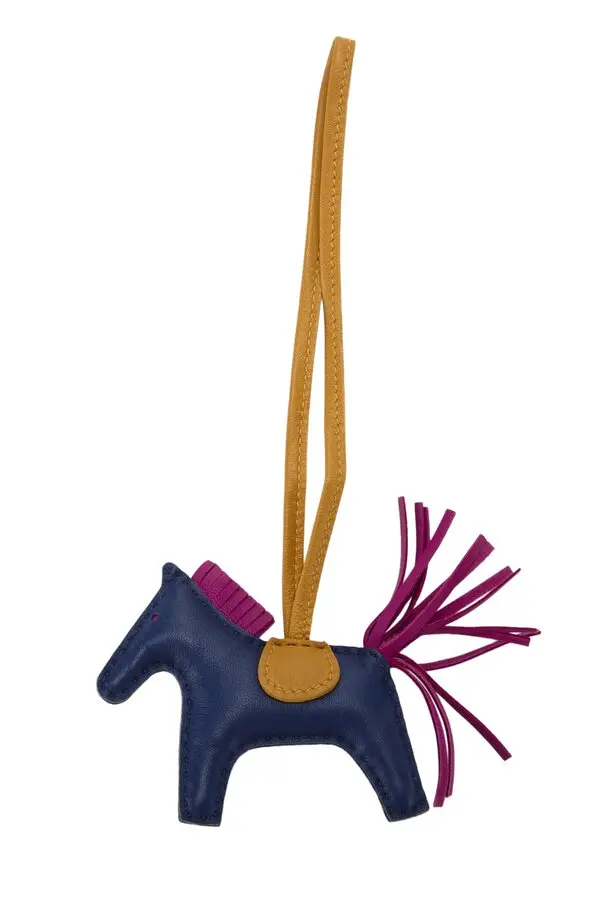 Hermès Milo Leather Rodeo Bag Charm - Blue