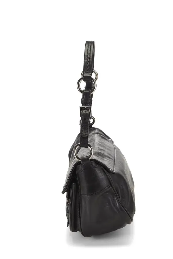Prada Calfskin Double Pocket Shoulder Bag