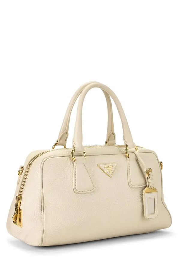 Prada Vitello Daino Boston Bag
