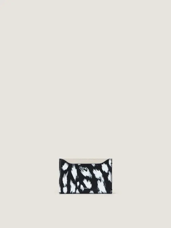 Givenchy Day Card Holder In Leather With Animal Print - Multicolor