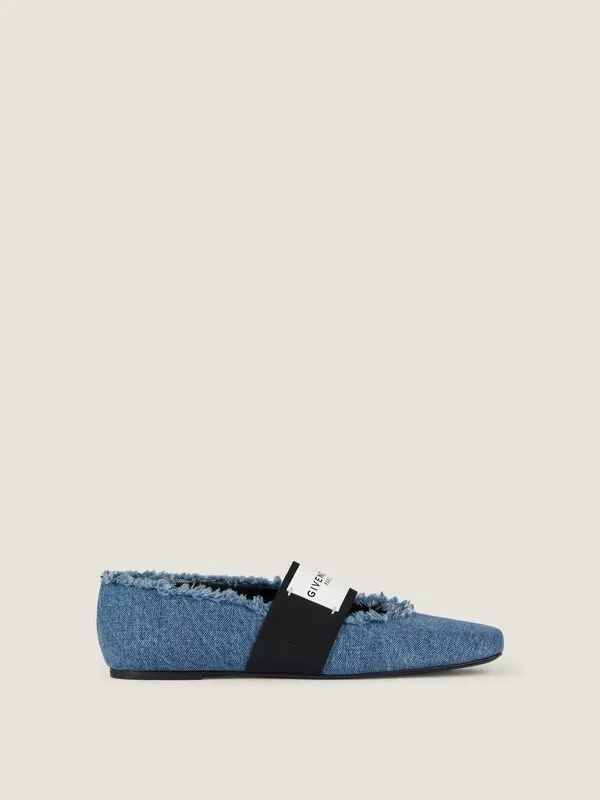 Givenchy Sliced Square Denim Ballerinas