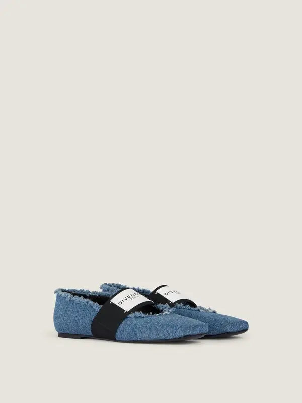 Givenchy Sliced Square Denim Ballerinas
