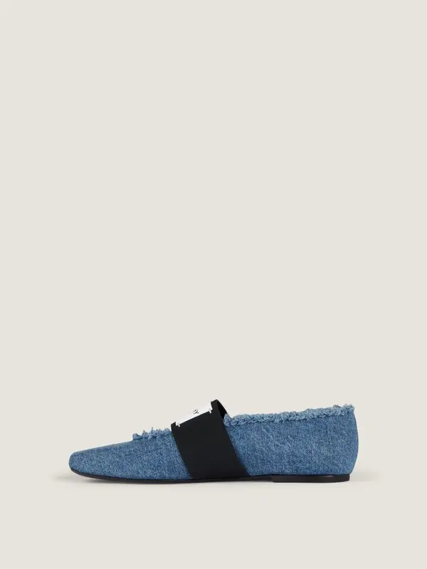 Givenchy Sliced Square Denim Ballerinas