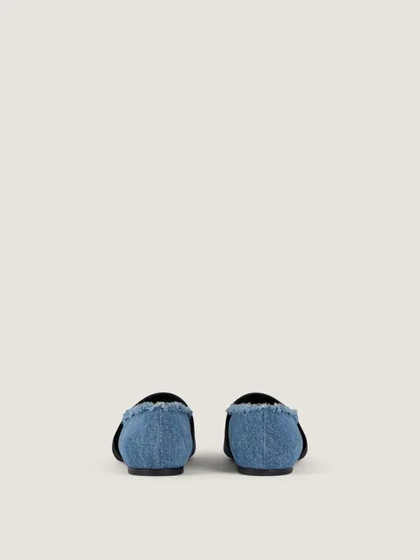 Givenchy Sliced Square Denim Ballerinas
