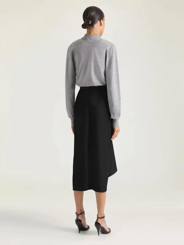 Givenchy Draped Merino Wool Sweater - Light Grey