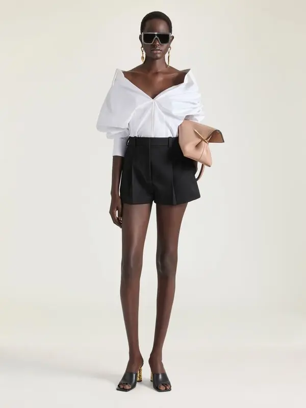 Givenchy Pleated Wool Shorts