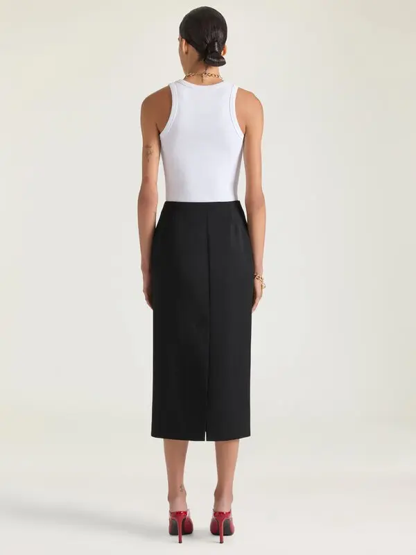 Givenchy Midi Skirt In Grain De Poudre Wool
