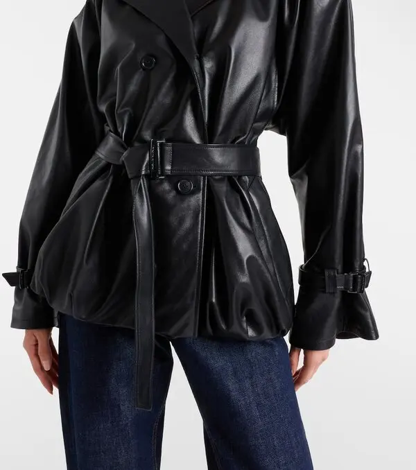 Magda Butrym Hooded Leather Jacket
