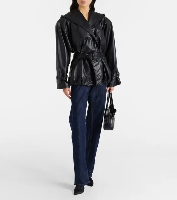 Magda Butrym Hooded Leather Jacket