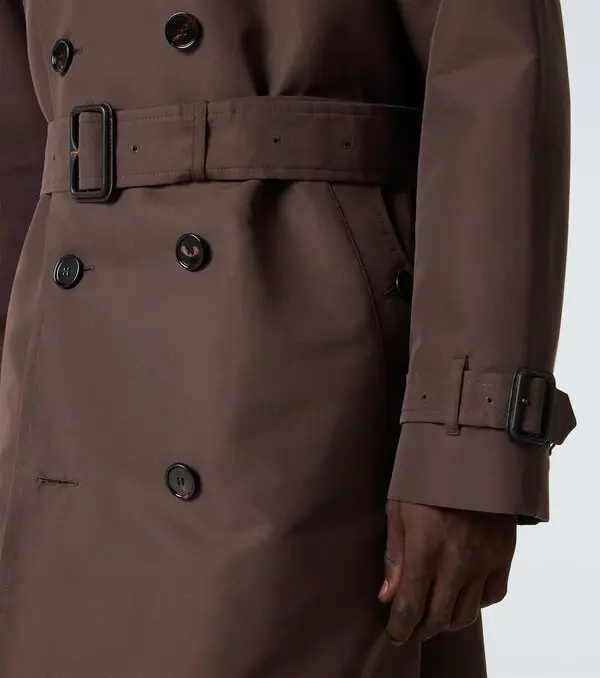 Burberry Check Silk And Cotton Trench Coat