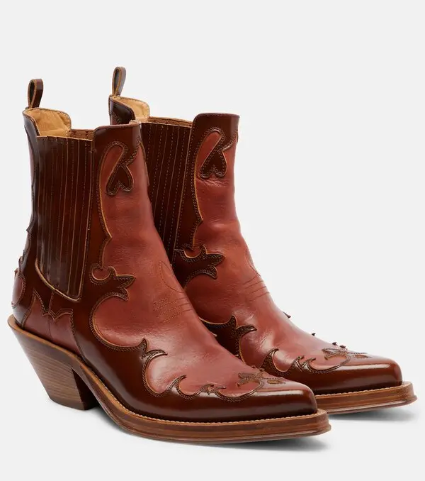 Gabriela Hearst Cassidy Leather Cowboy Boots - Brown