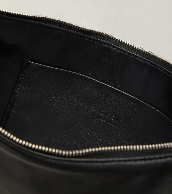 THE ROW Izzy Leather Shoulder Bag - Black