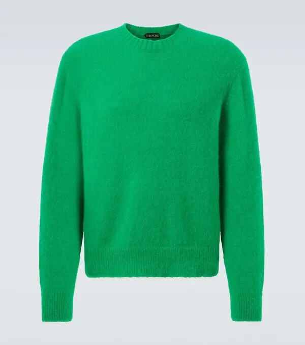 TOM FORD Alpaca-blend Crewneck Sweater - Green