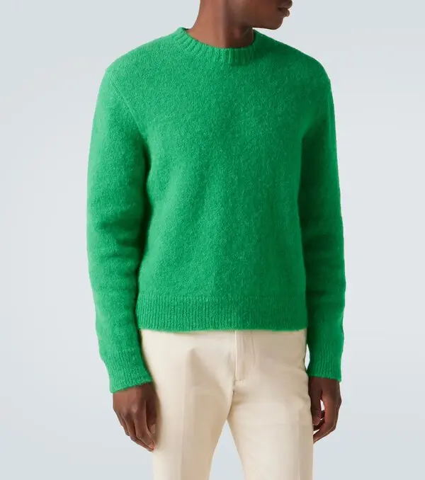 TOM FORD Alpaca-blend Crewneck Sweater - Green