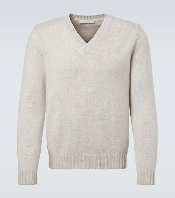 SAMAN AMEL Kay Cashmere V-neck Sweater