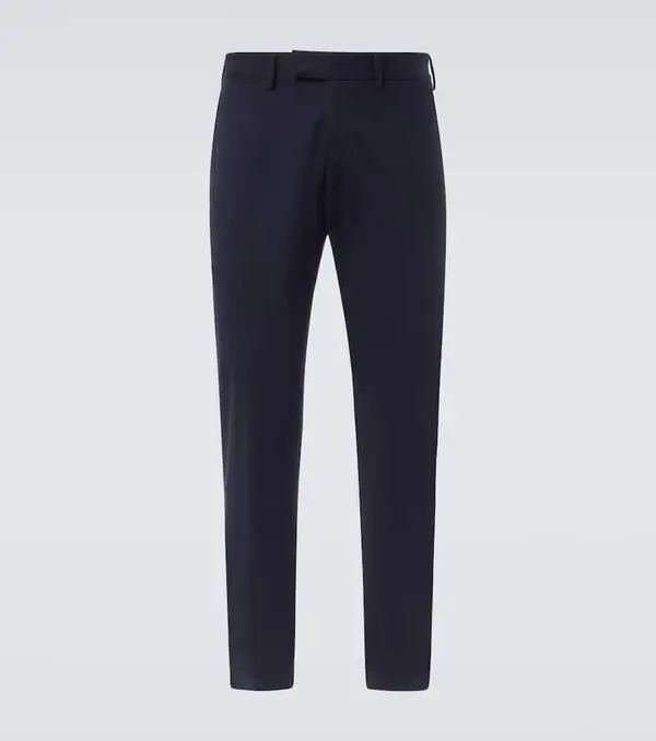 TOM FORD Cotton Straight Trousers - Blue
